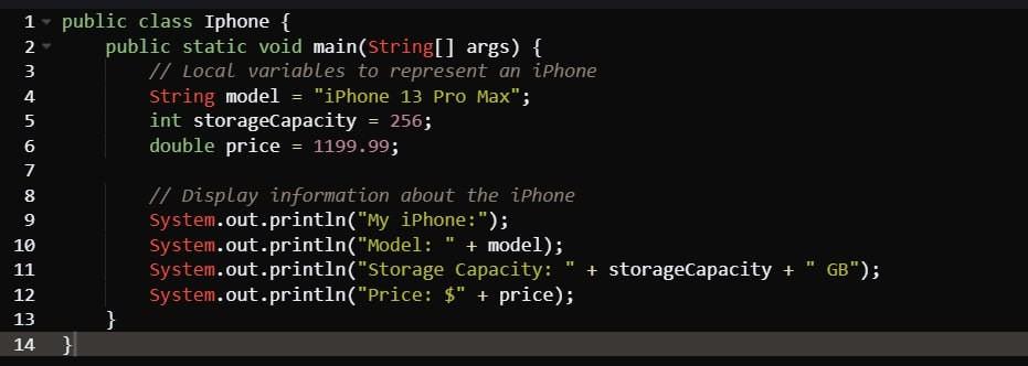 Solved 1 - public class Iphone \{ public static void | Chegg.com