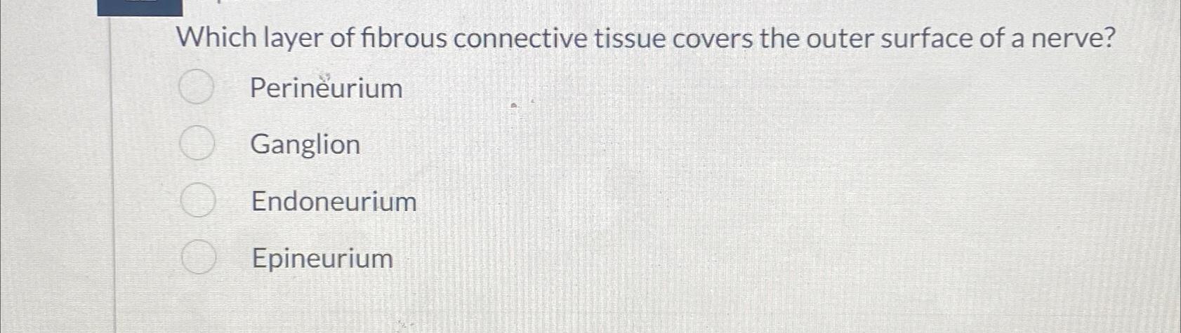 Solved Which layer of fibrous connective tissue covers the | Chegg.com