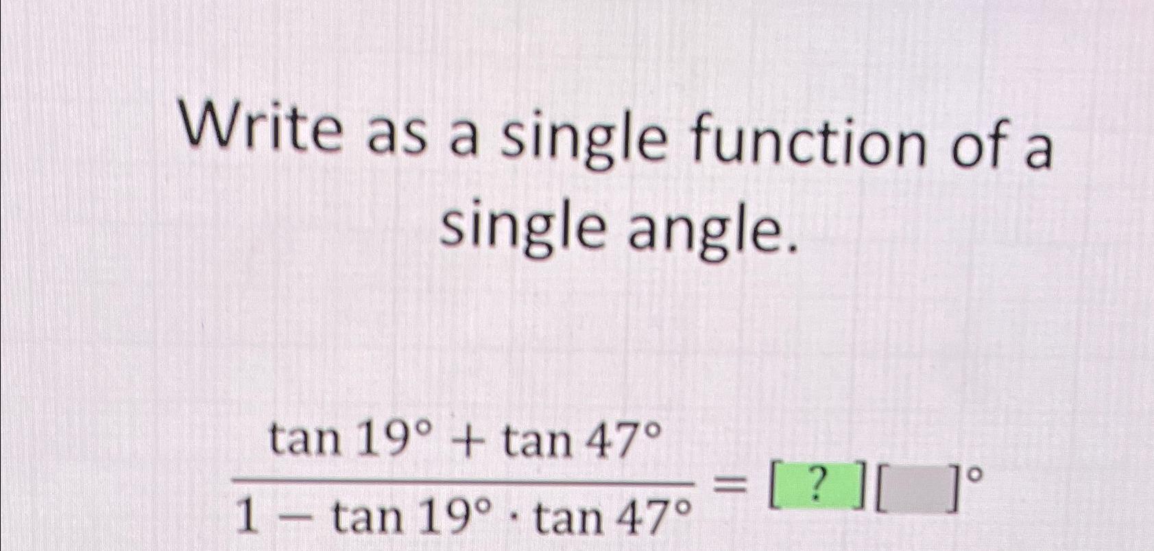 Solved Write as a single function of a single | Chegg.com