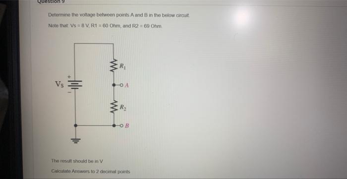 Solved Determine the voltage between points A and B in the | Chegg.com