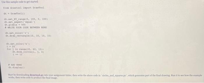 Solved 4. In cireles_and_squares.py, write code to use | Chegg.com