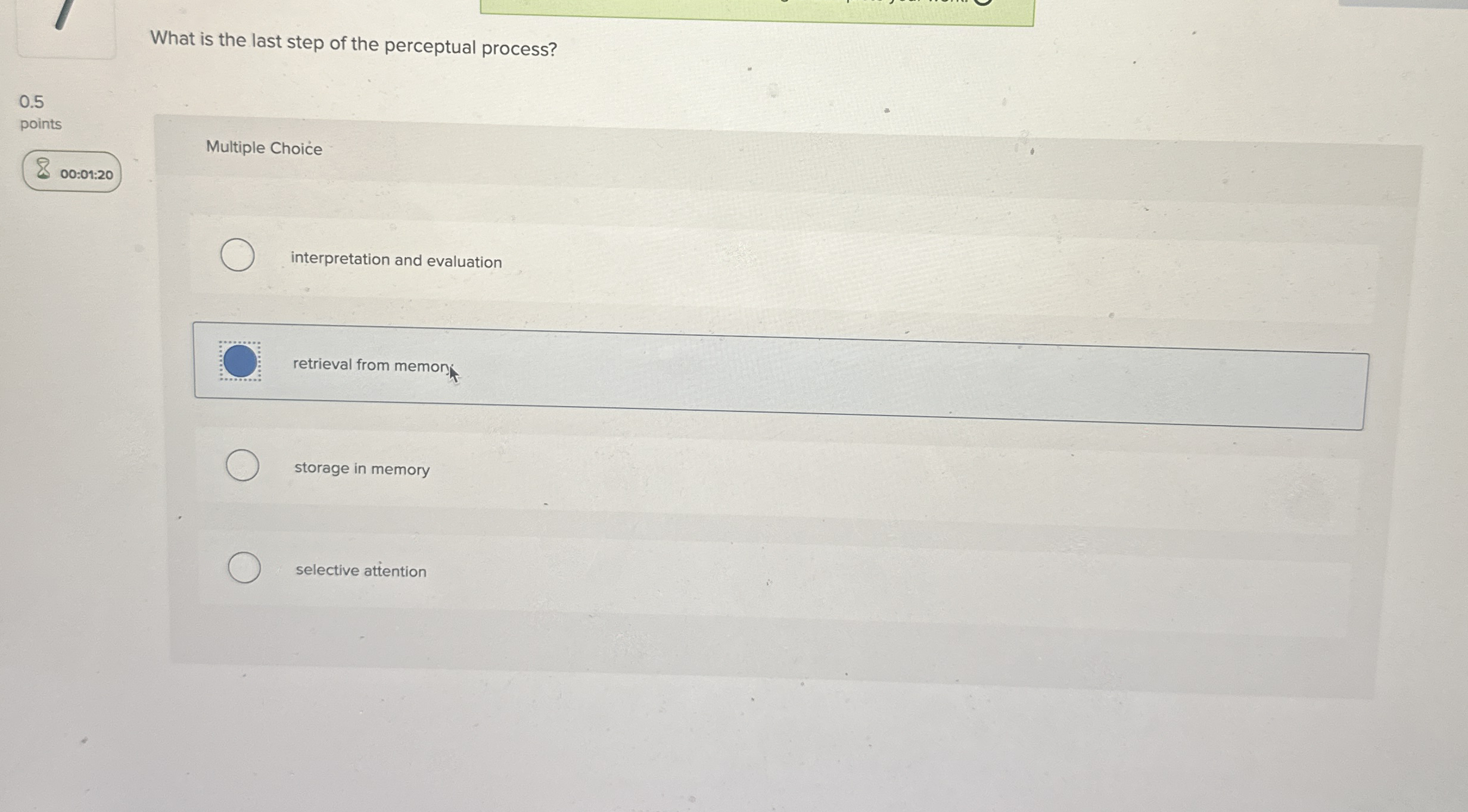 Solved What is the last step of the perceptual | Chegg.com