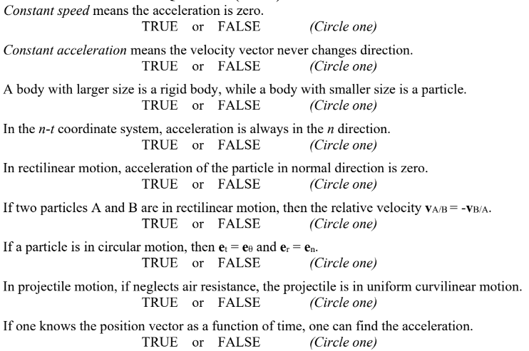 Solved JUST TRYING TO STUDY PLEASE GIVE EXPLANATION FOR EACH | Chegg.com