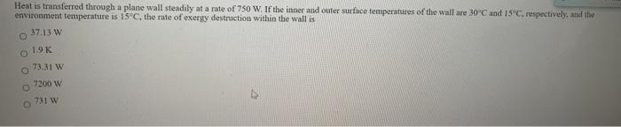 Solved Heat is transferred through a plane wall steadily at | Chegg.com