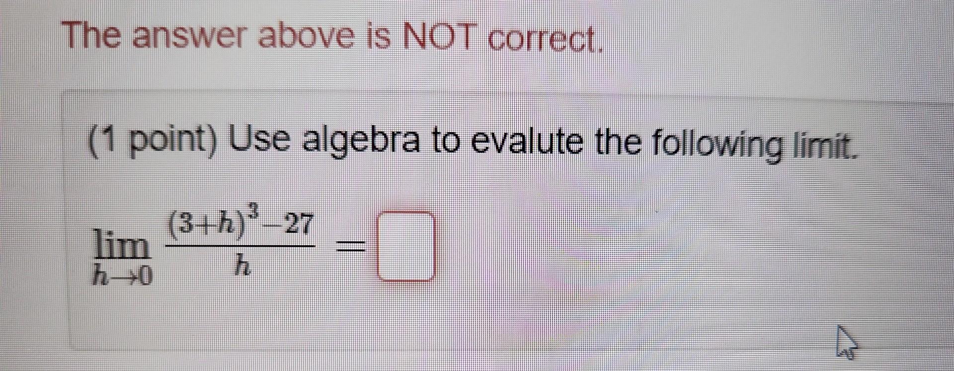 Solved The answer above is NOT correct. (1 point) Use | Chegg.com