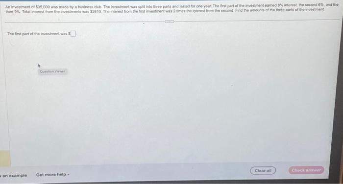 Solved thied 9%. Total interesi from the imestments was | Chegg.com Solved thied 9%. Total interesi from the imestments was | Chegg.com