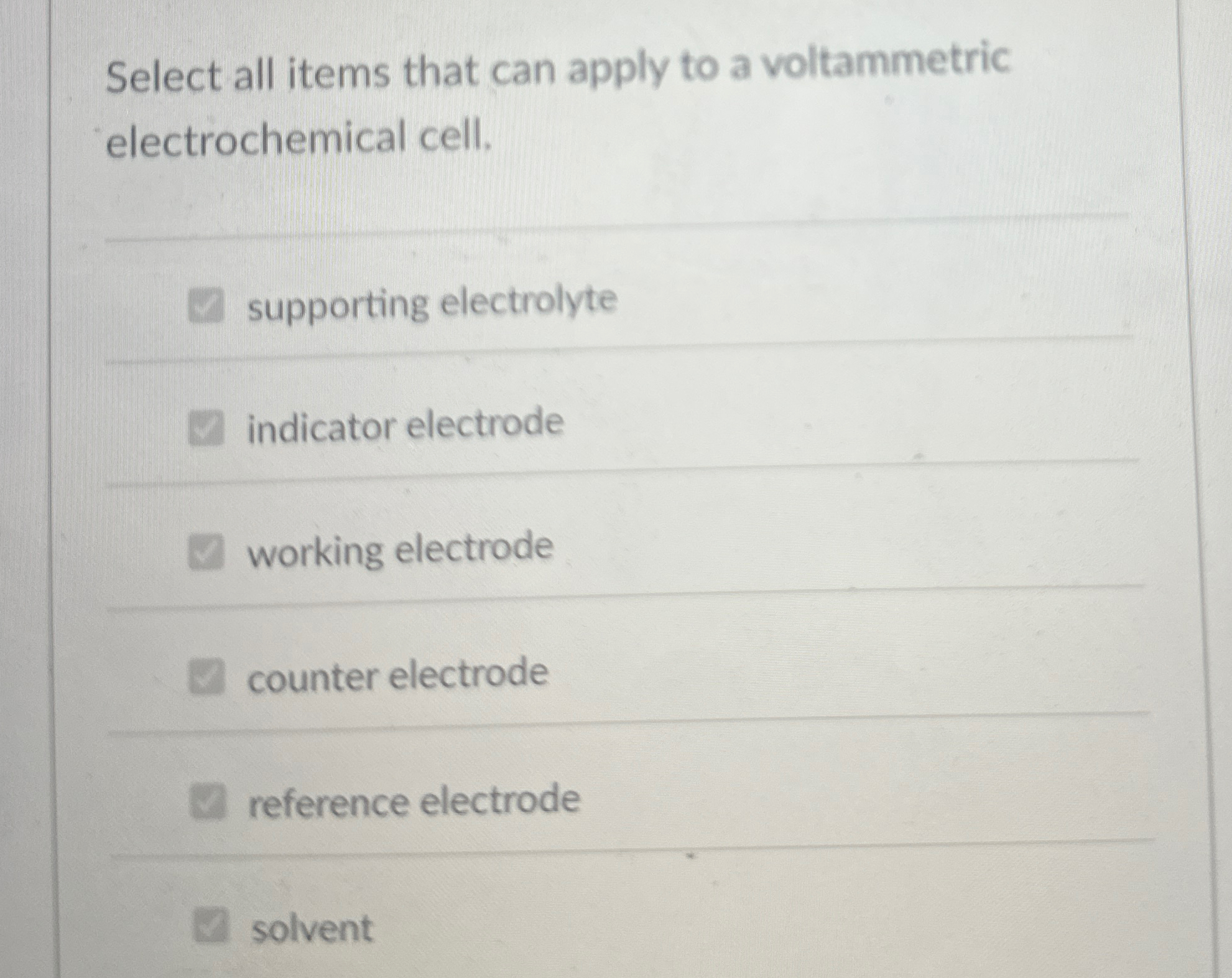 Solved Select all items that can apply to a | Chegg.com