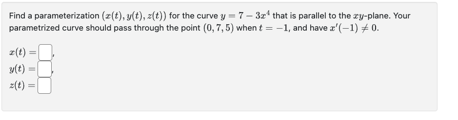 Solved Find a parameterization (x(t),y(t),z(t)) ﻿for the | Chegg.com