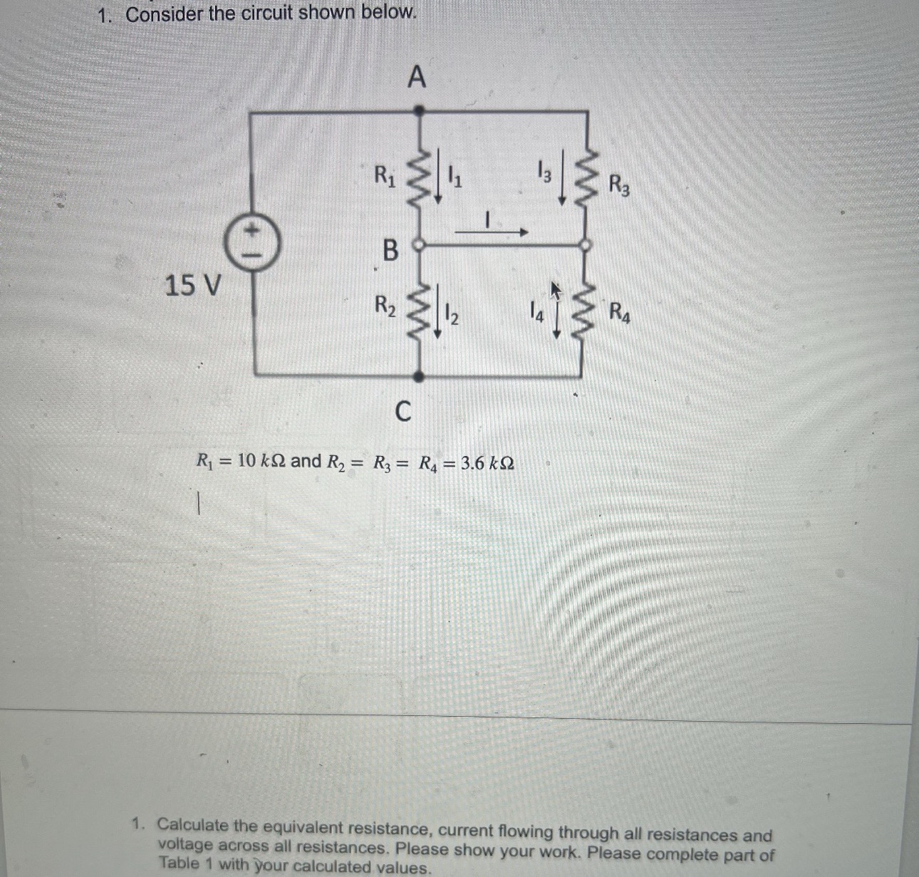 Consider the circuit shown below.R1=10kΩ ﻿and | Chegg.com