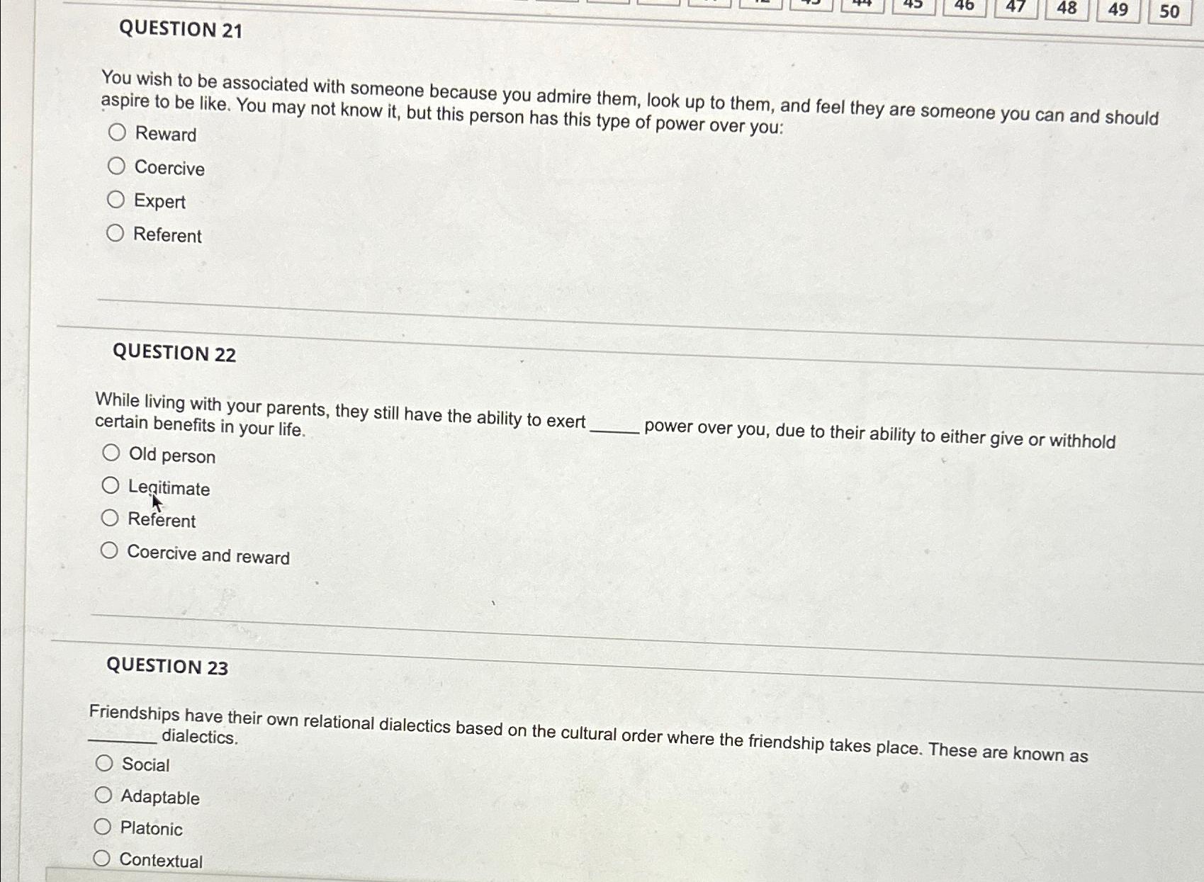 Solved QUESTION 21You wish to be associated with someone | Chegg.com