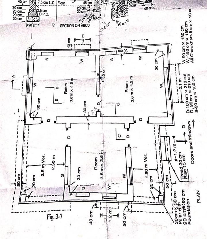 Solved Estimate the quantities of 1" class brick work in | Chegg.com