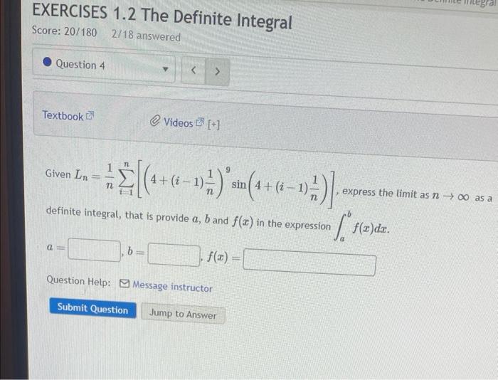 Solved Express the limit limn→∞∑i=1n(2(xi∗)5−5(xi∗)2)Δxi | Chegg.com