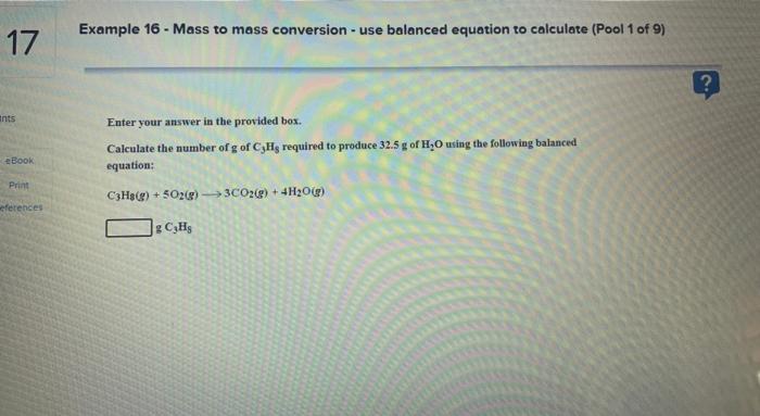 Solved Example 16 - Mass to mass conversion - use balanced | Chegg.com