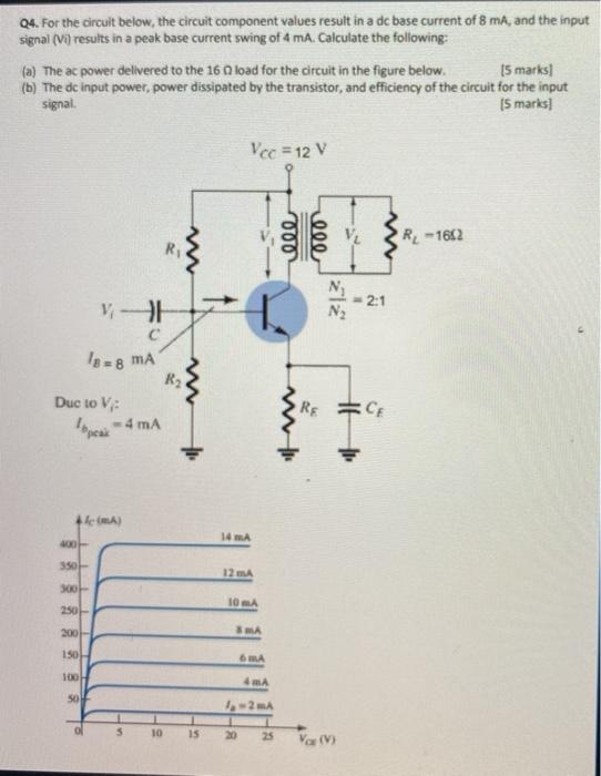 Solved Q4. For the circuit below, the circuit component | Chegg.com