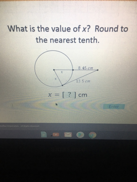 Solved What is the value of x? Round to the nearest tenth 8 | Chegg.com