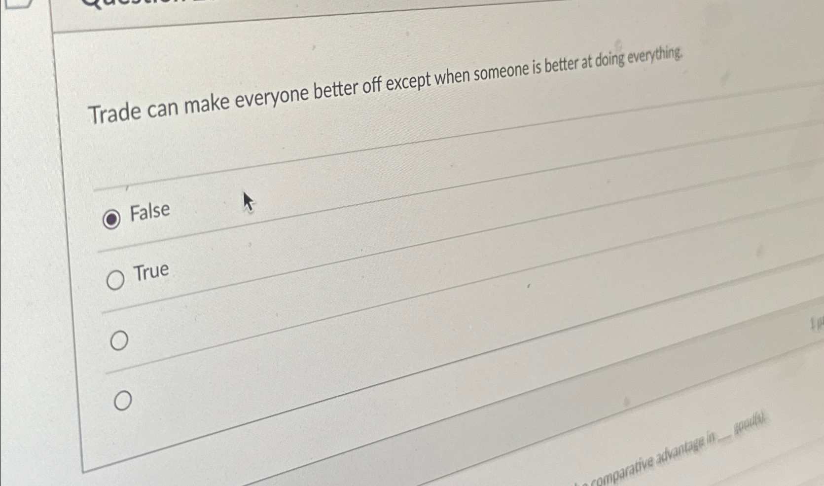 Solved Trade can make everyone better off except when | Chegg.com