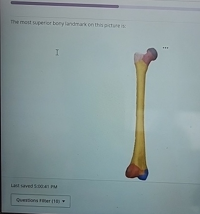 Solved The most superior bony landmark on this picture | Chegg.com