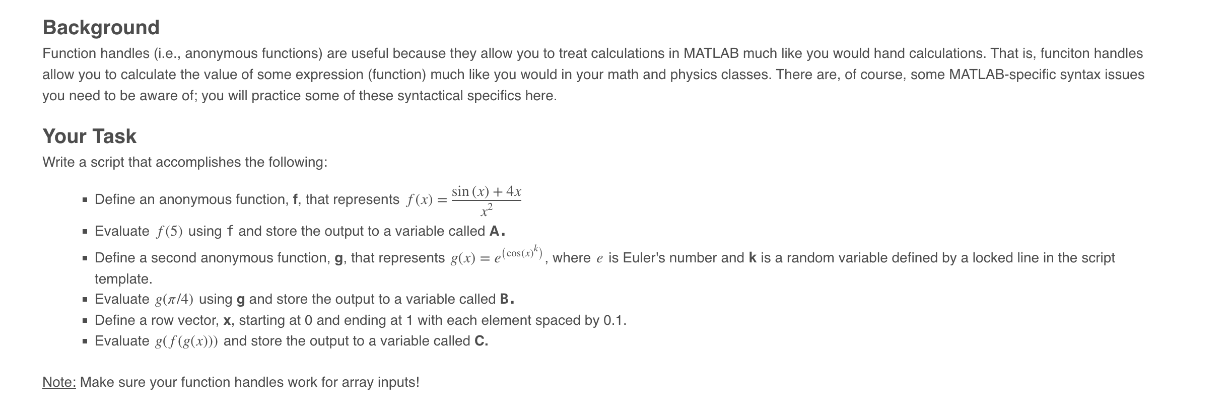 Solved BackgroundFunction handles (i.e., ﻿anonymous | Chegg.com
