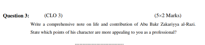 Question 3: (CLO 3) (5x2 Marks) Write a comprehensive | Chegg.com