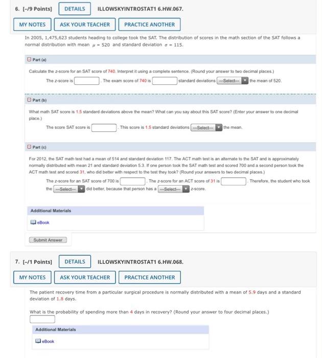 Solved 6. [-19 Points] DETAILS ILLOWSKYINTROSTAT1 6.HW.067. | Chegg.com