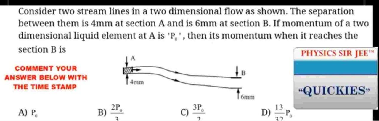 Solved Consider two stream lines in a two dimensional flow | Chegg.com