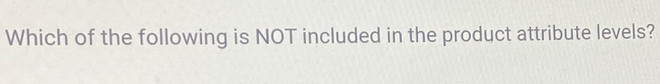 Solved Which of the following is NOT included in the product | Chegg.com