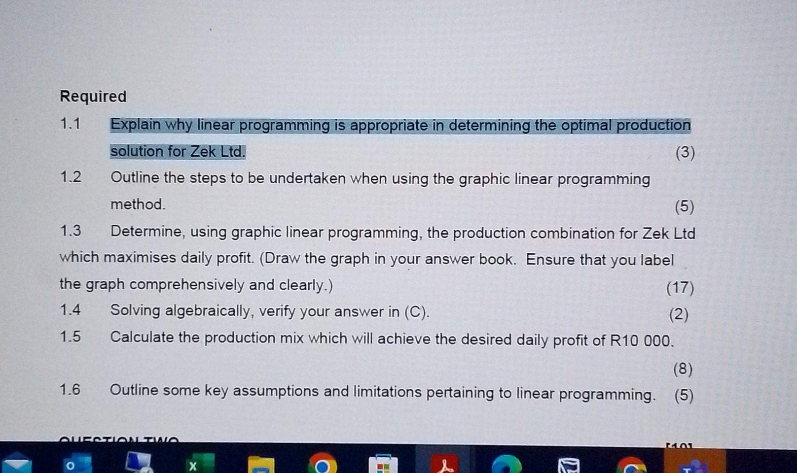 Solved QUESTION ONE [40] Zek Ltd assembles heavy industrial | Chegg.com