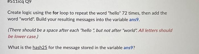 Solved Create logic using the for loop to repeat the word | Chegg.com