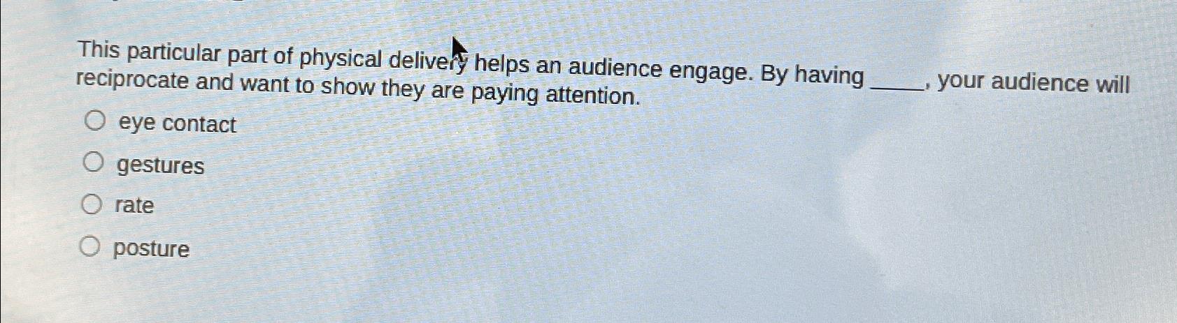 Solved This particular part of physical delivery helps an | Chegg.com