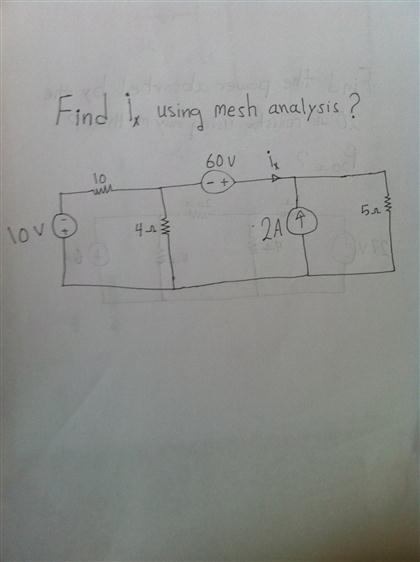 Find ix using mesh analysis? | Chegg.com