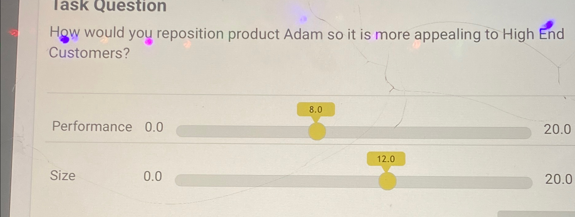 Solved Iask QuestionHow would you reposition product Adam so | Chegg.com