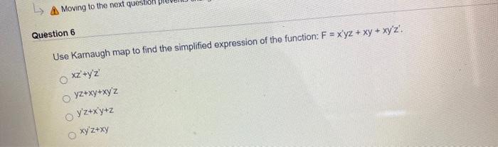 Solved Use Karnaugh map to find the simplified expression of | Chegg.com