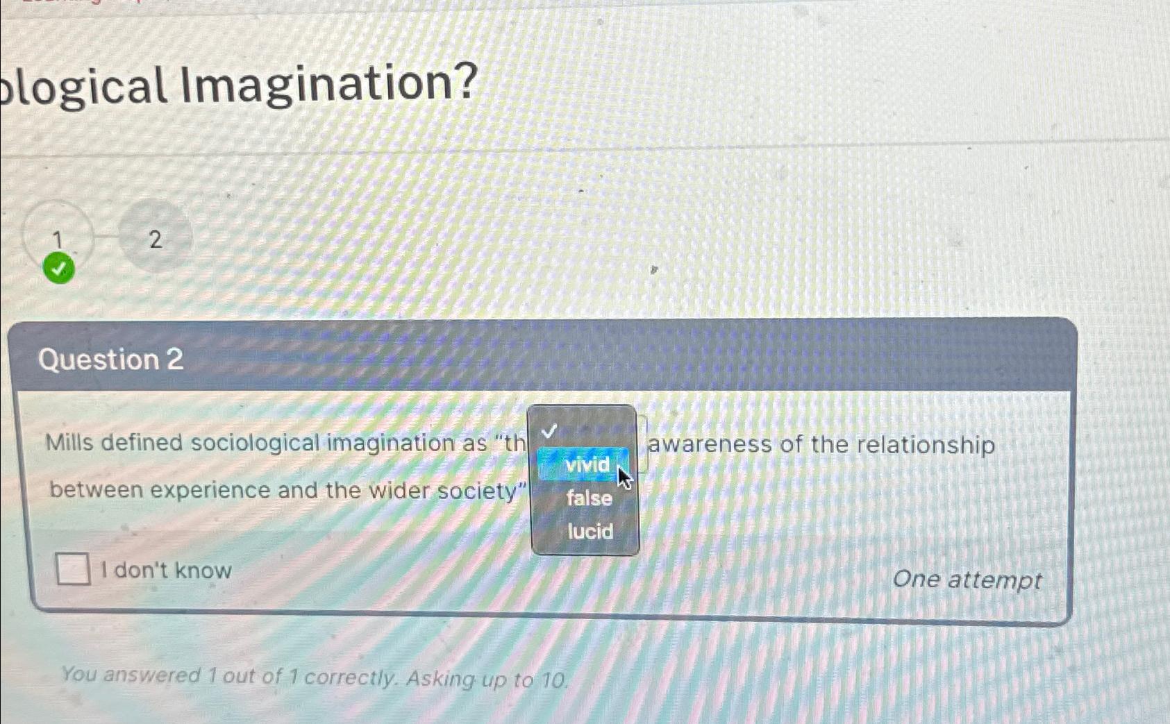 Solved logical Imagination?12Question 2Mills defined | Chegg.com