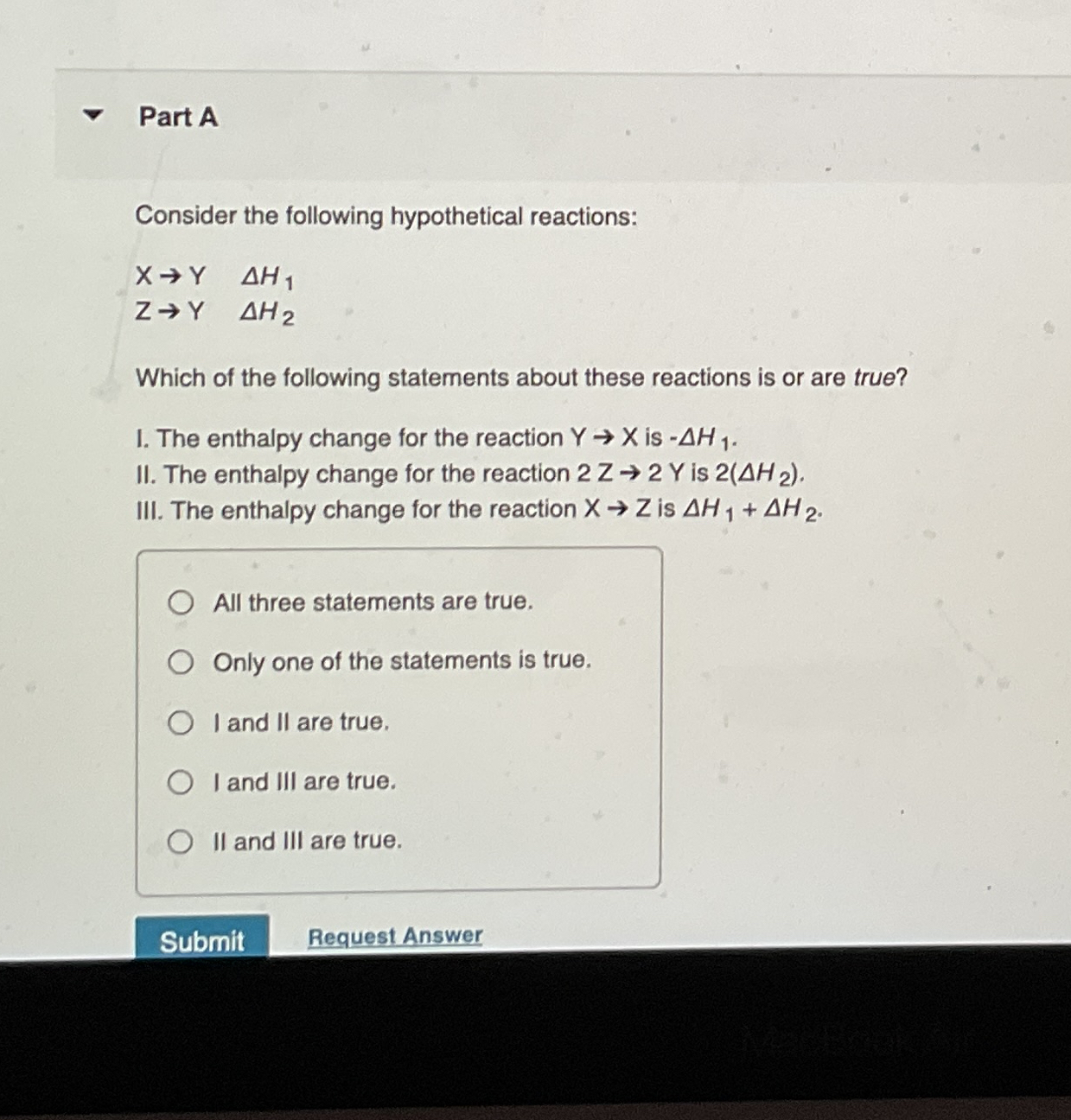 Solved Part AConsider the following hypothetical | Chegg.com