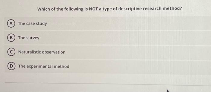 Solved Which of the following is NOT a type of descriptive | Chegg.com