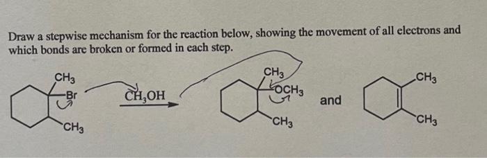 Solved Draw a stepwise mechanism for the reaction below, | Chegg.com