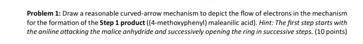 Solved Problem 1: Draw a reasonable curved-arrow mechanism | Chegg.com