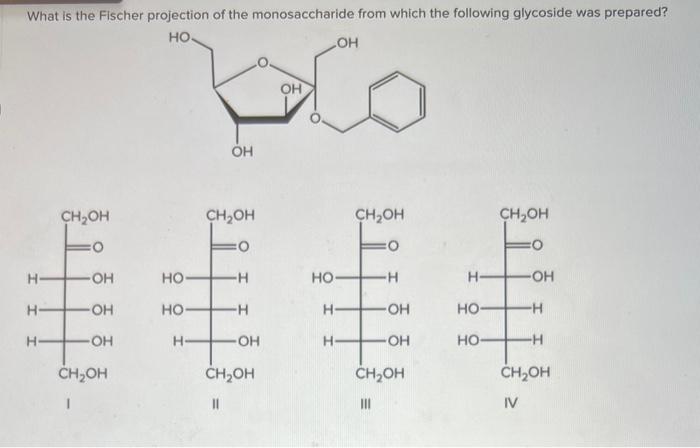 Solved What is the Fischer projection of the monosaccharide | Chegg.com