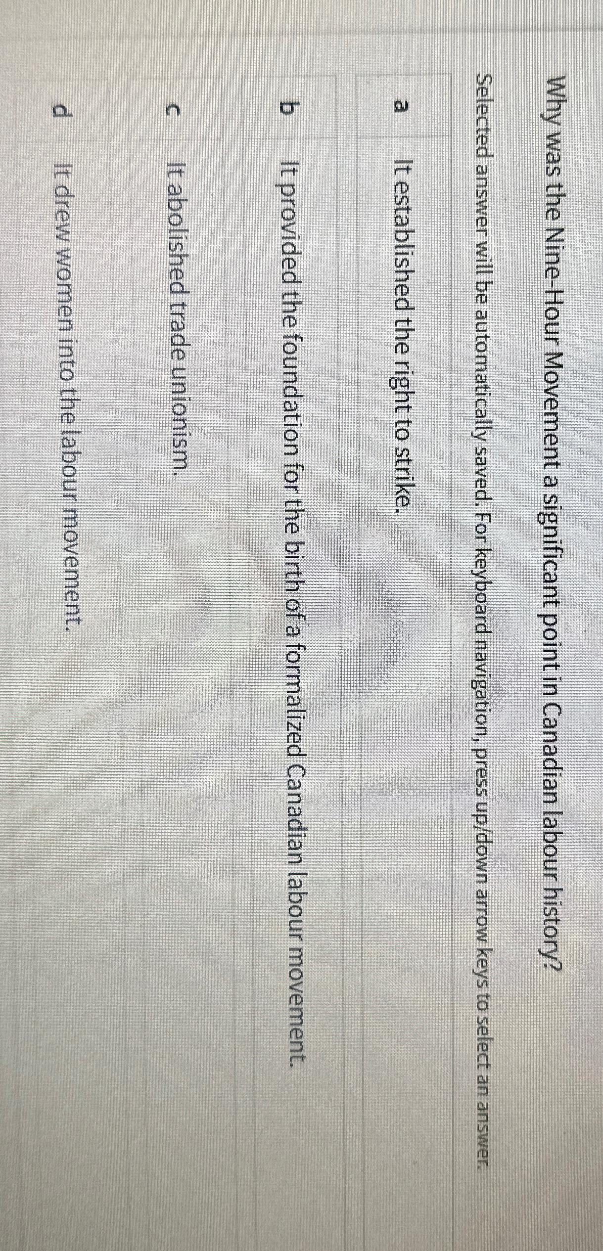 Solved Why was the Nine-Hour Movement a significant point in | Chegg.com