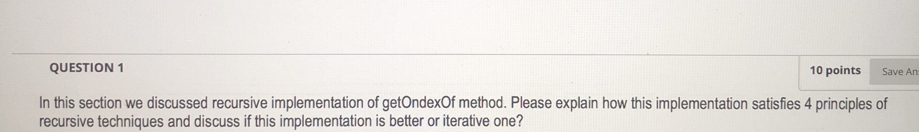 Solved In this section we discussed recursive implementation | Chegg.com