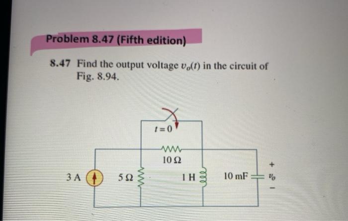 Solved Problem 8.47 (Fifth edition) 8.47 Find the output | Chegg.com