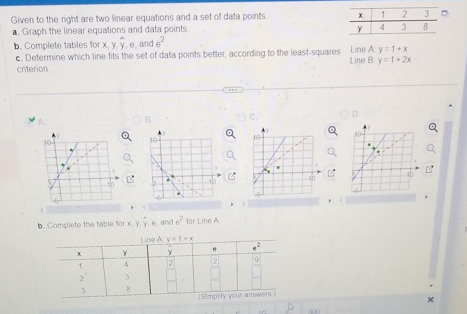 Solved Given to the right are two linear equations and a set | Chegg.com