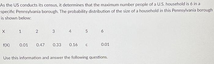 Solved As the US conducts its census, it determines that the | Chegg.com