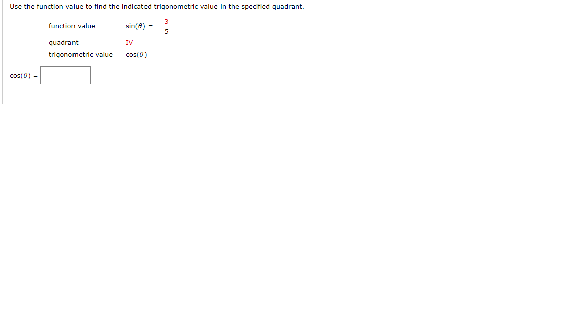 Solved Use the function value to find the indicated | Chegg.com