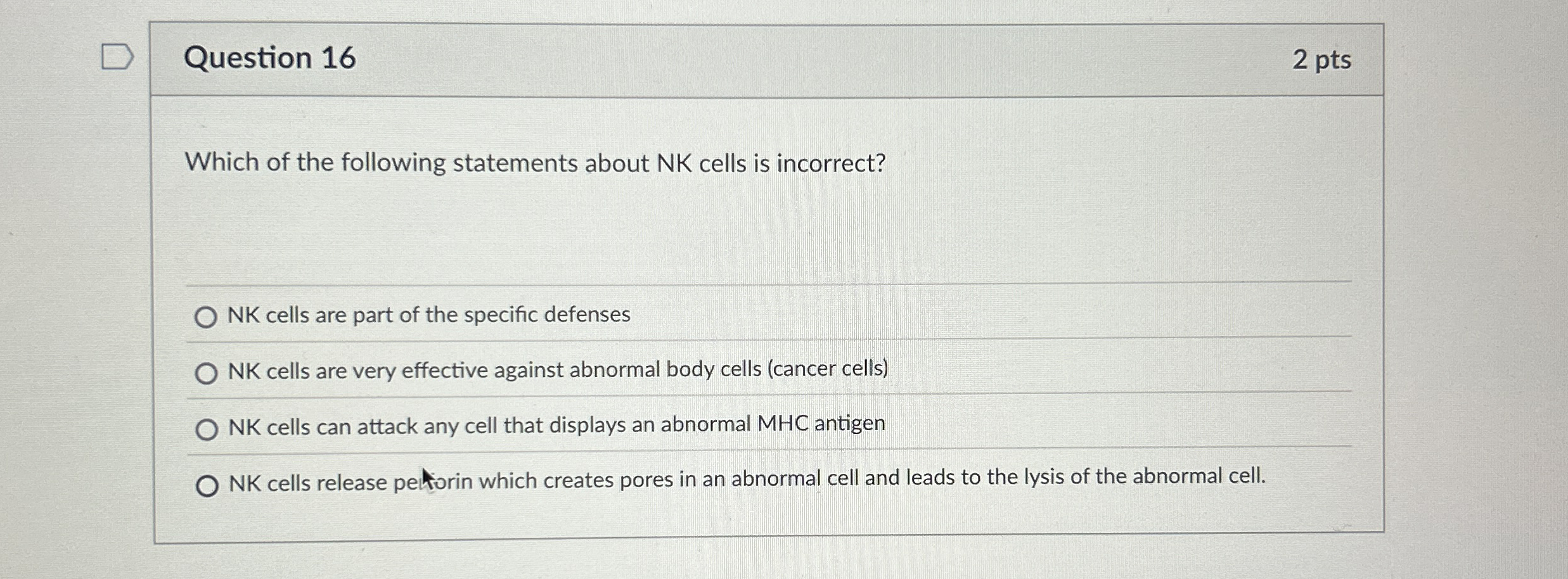 Solved Question 162 ﻿ptsWhich of the following statements | Chegg.com