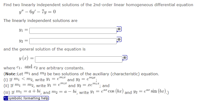 Solved Find two linearly independent solutions of the | Chegg.com