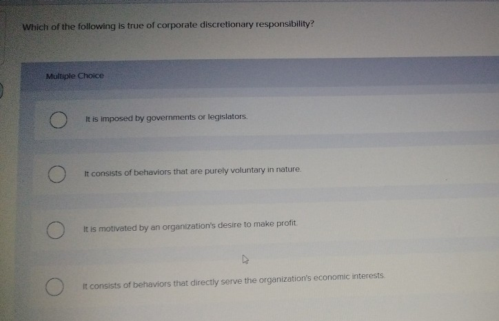 Solved Which of the following is true of corporate | Chegg.com