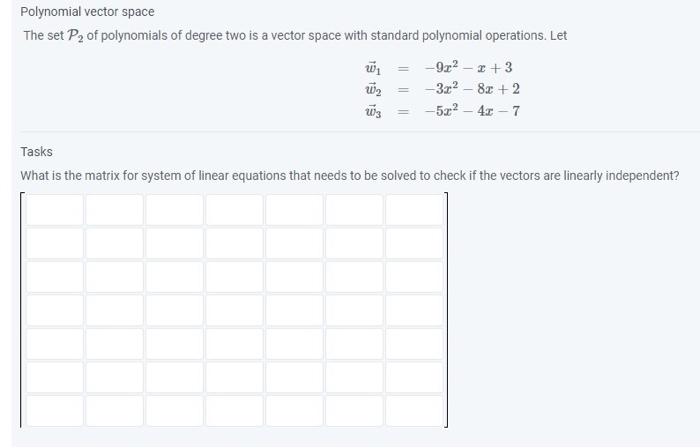 Solved Polynomial vector space The set P₂ of polynomials of | Chegg.com