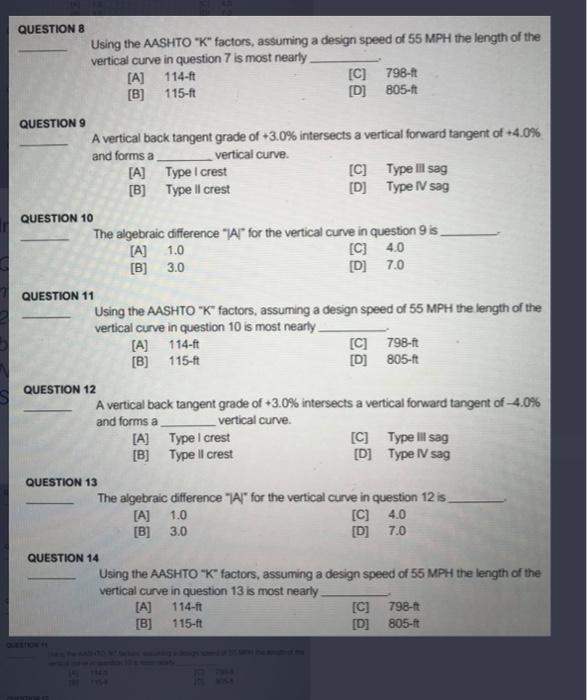 Solved QUESTIONS Using the AASHTO "K" factors, assuming a | Chegg.com