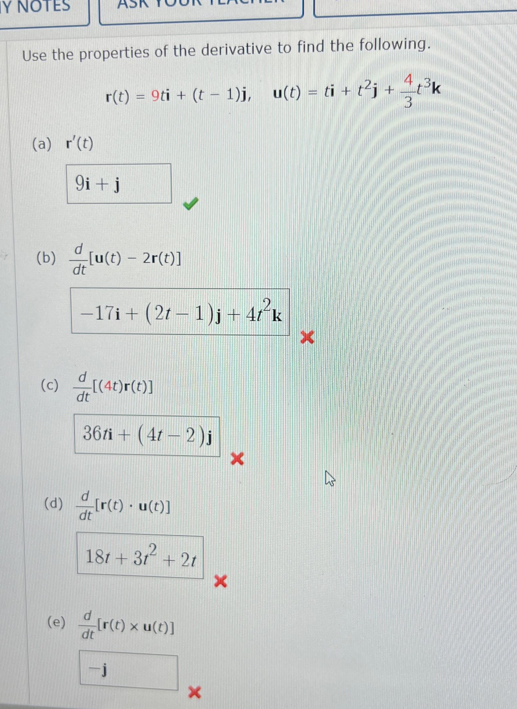 Solved Use the properties of the derivative to find the | Chegg.com
